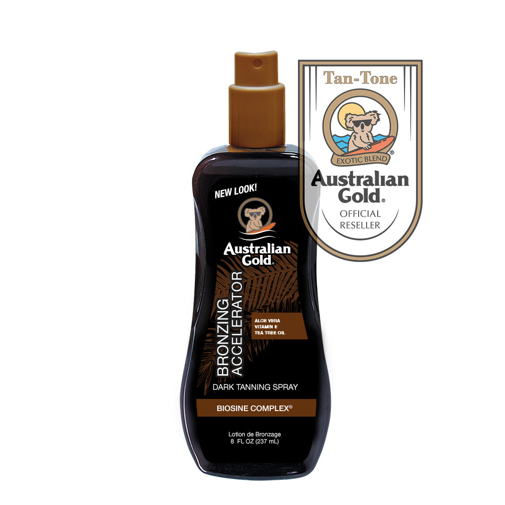 Australian Gold Dark Tanning Accelerator Spray Gel with Bronzer 237ml ...
